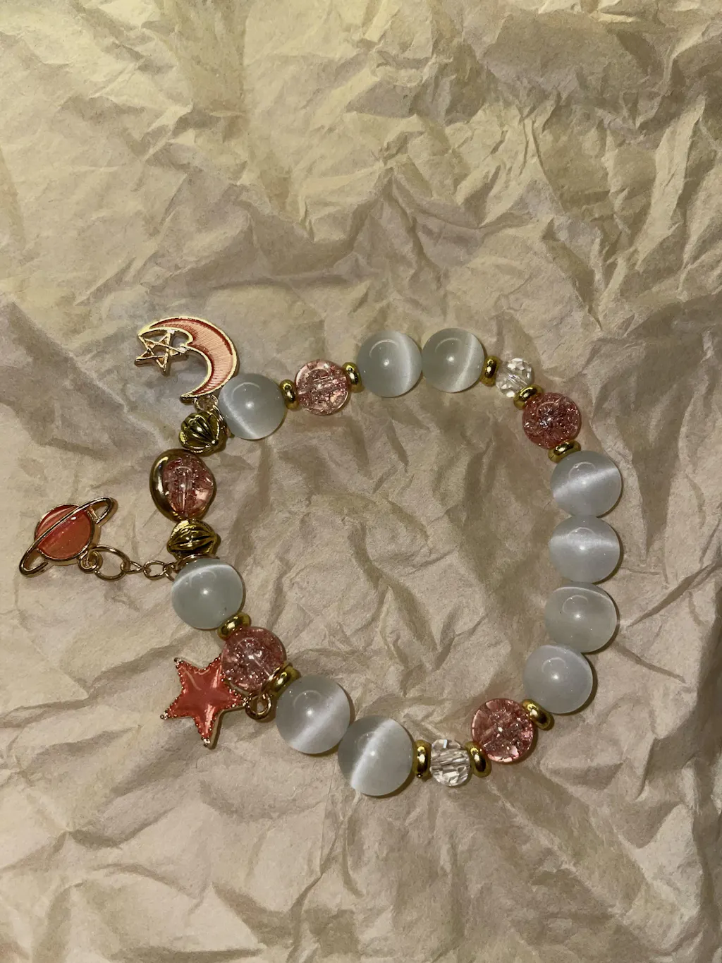 Original Alloy Star&Moon&Planet Beads Bracelet – painevida