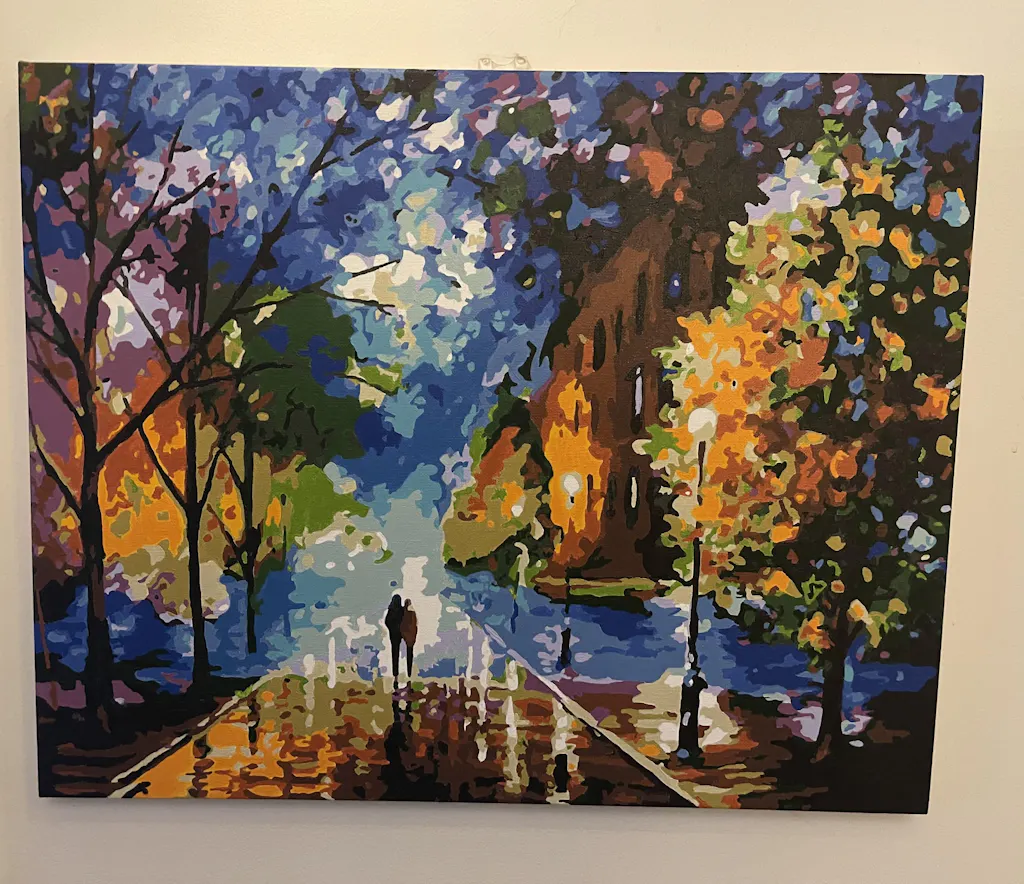 Walk in the Rain Paint-by-Numbers Kit | Nostalgic Art | Paint Vibe