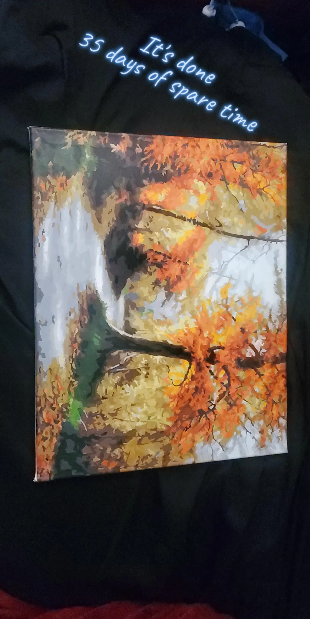 Autumn Forest Paint-by-Numbers Kit | Scenic Display | Paint Vibe