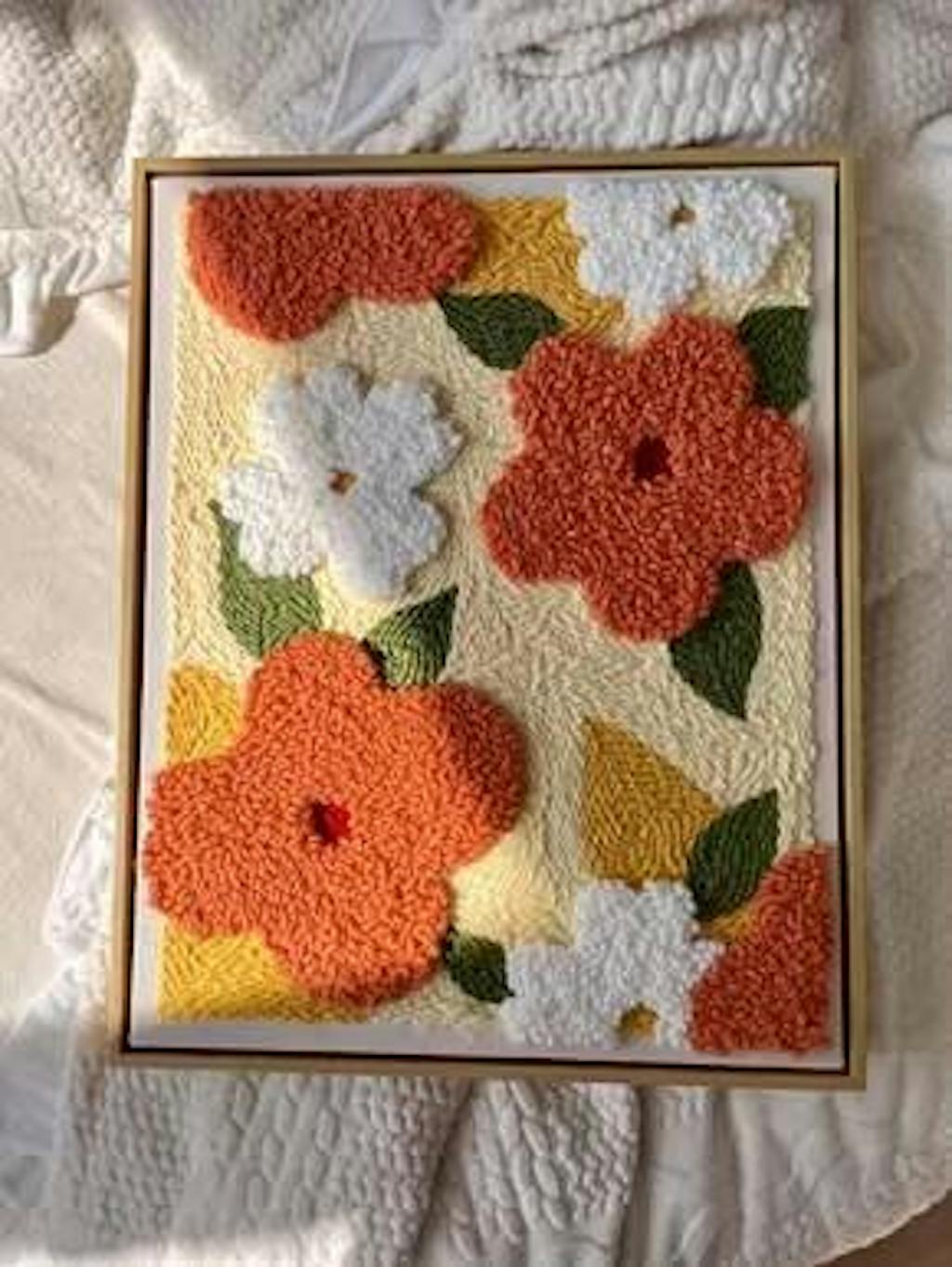 Bright Blossoms Punch Needle Kit | Paint With Yarn