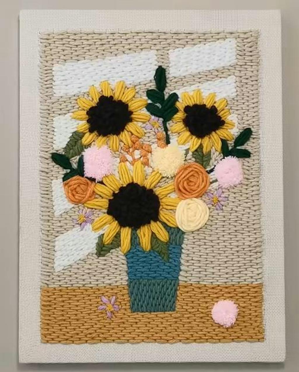 Sunflower Bouquet Punch Needle Kit | Paint With Yarn