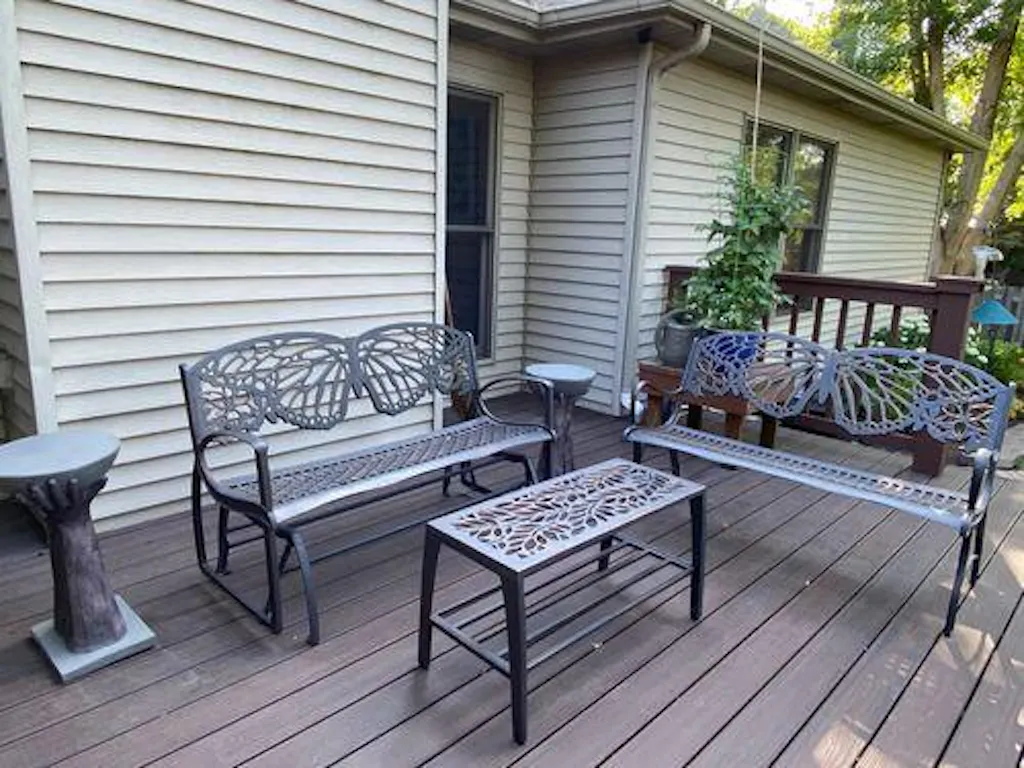 Flora Backless Bench – Painted Sky Designs