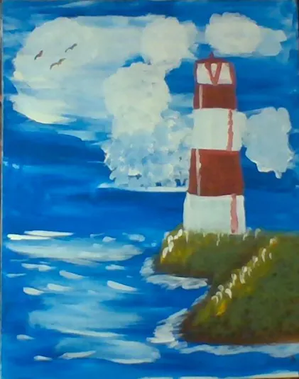 Easy Lighthouse Paintings For Beginners Simple Lighthouse I Did Today,