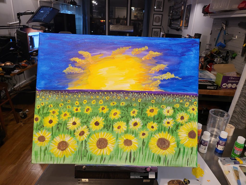 Sunflower Golden Hour Painting Kit – Painting to Gogh