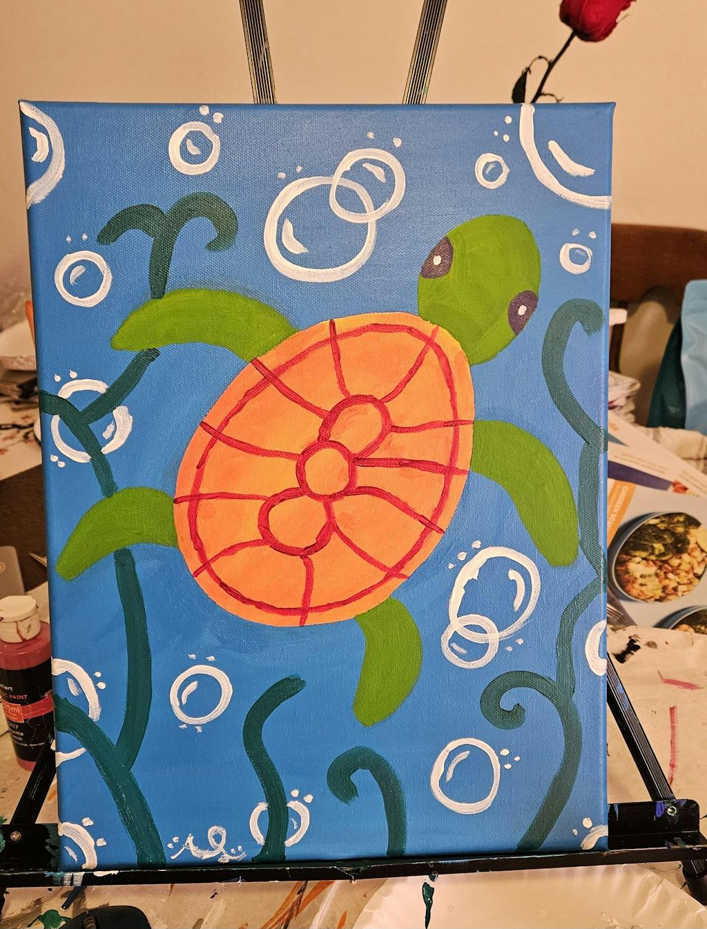 Swimming Sea Turtle Kids Painting Kit – Painting to Gogh