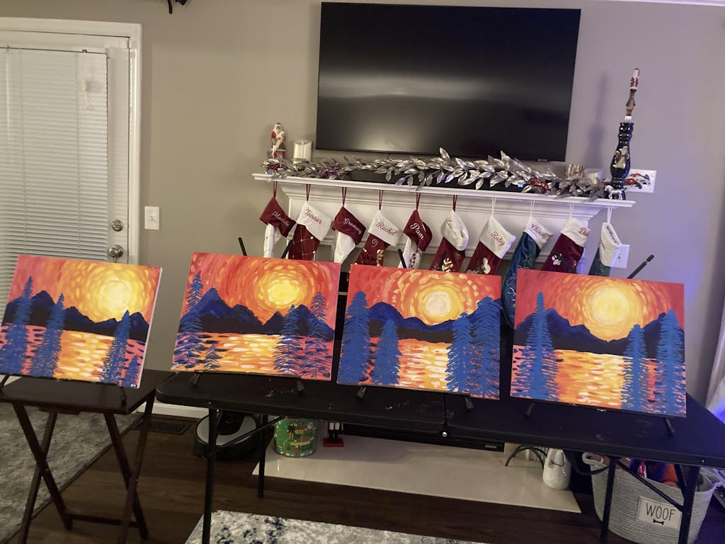 Sunset Lake Painting Kit – Painting to Gogh