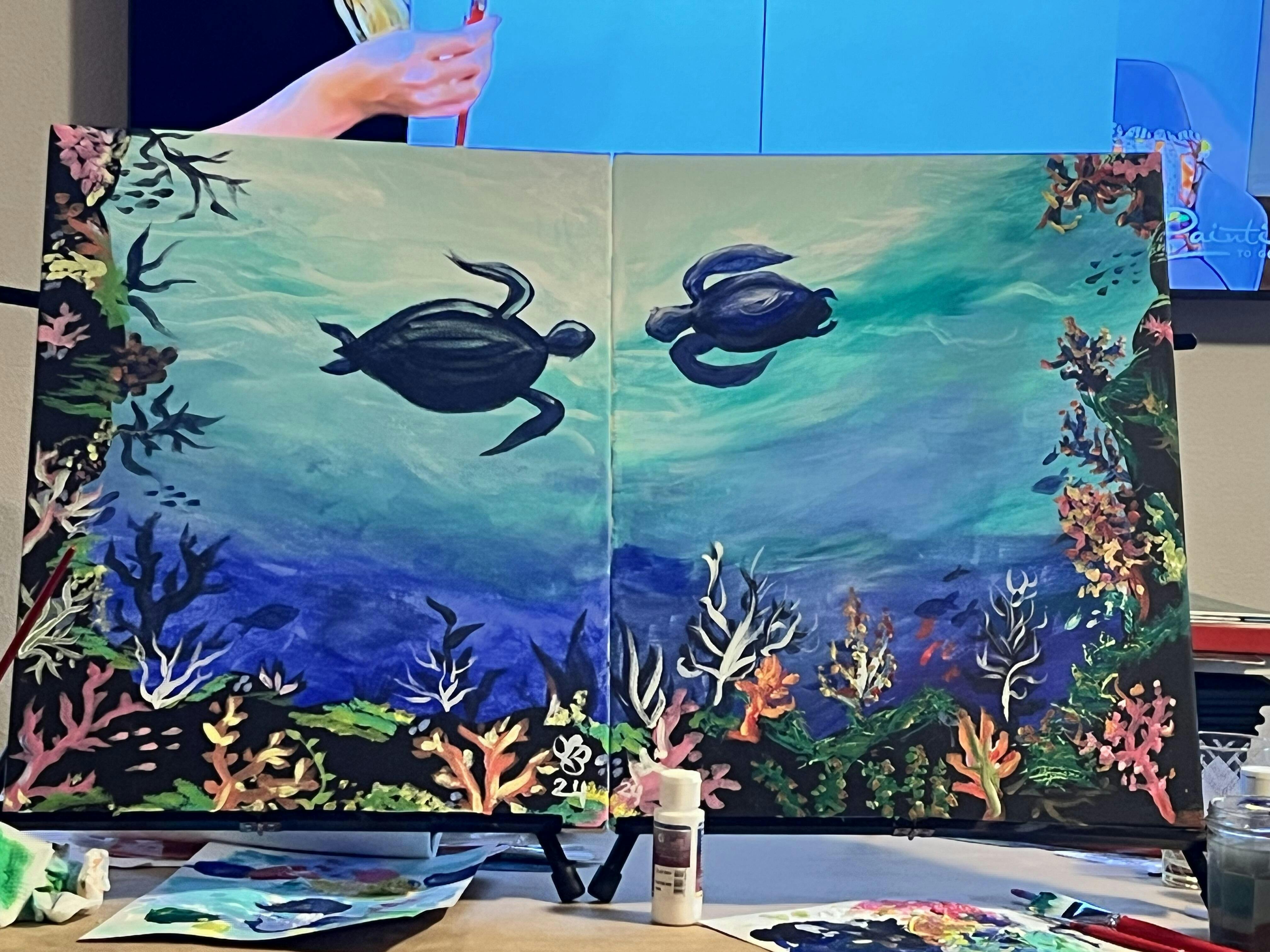 Coral Reef Rendezvous – Painting to Gogh