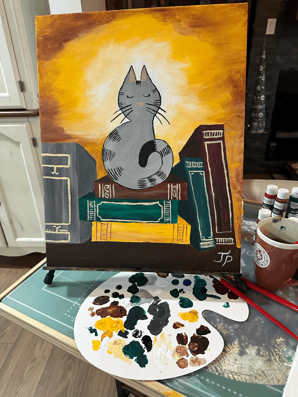 Library Cat Painting Kit – Painting to Gogh