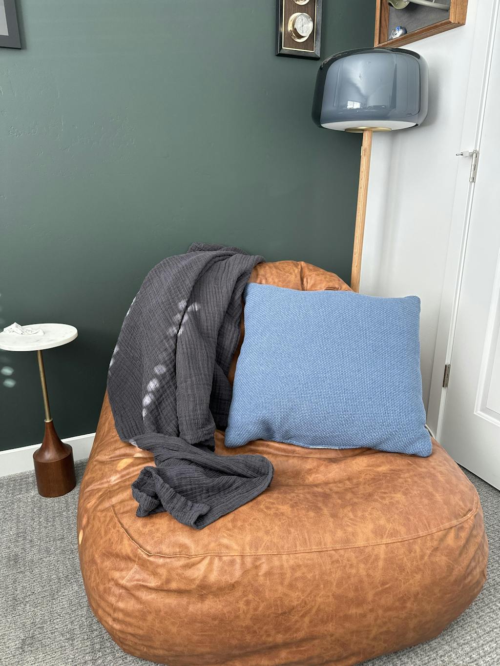 Dume Lounge Chair + Ottoman Vegan Leather - Saddle – Palermo House