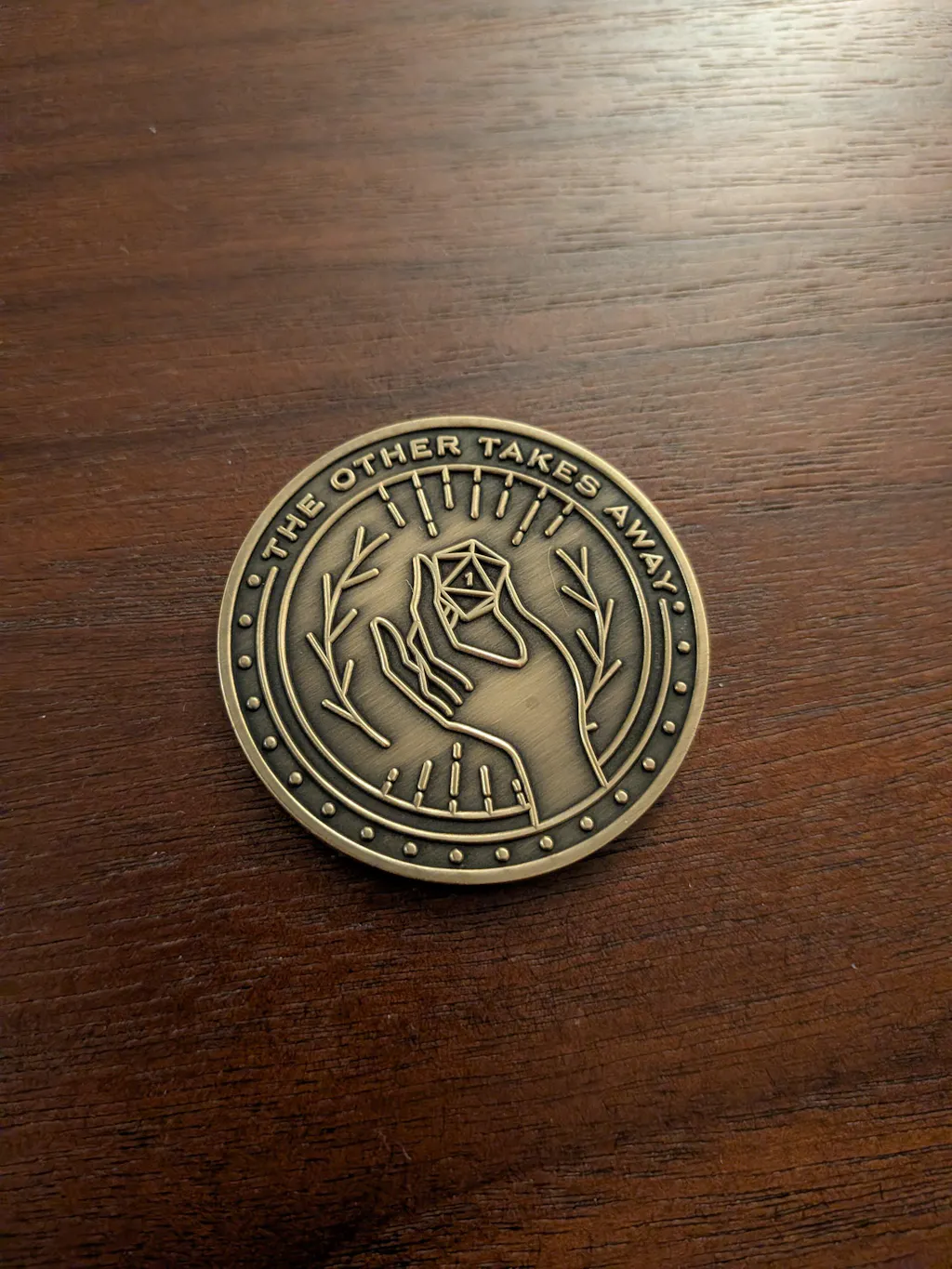 What One Hand Gives d2 Coin – Paola's Pixels