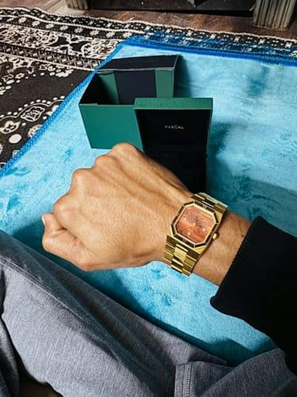 Octagonal Enamel Diamond Watch | PASCAL