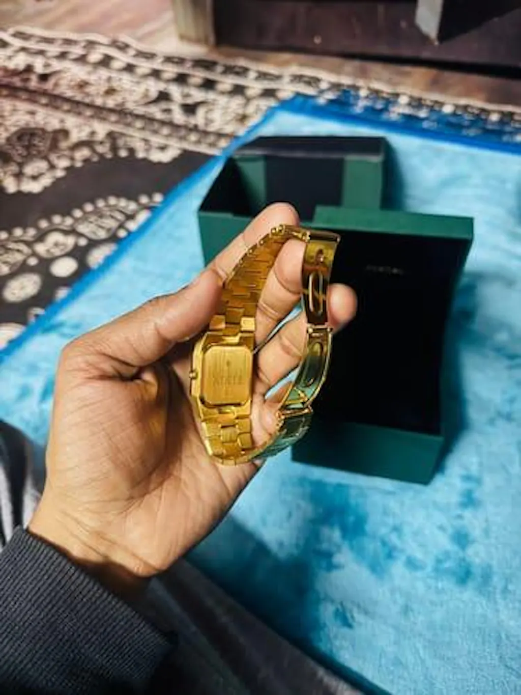 Octagonal Enamel Diamond Watch | PASCAL