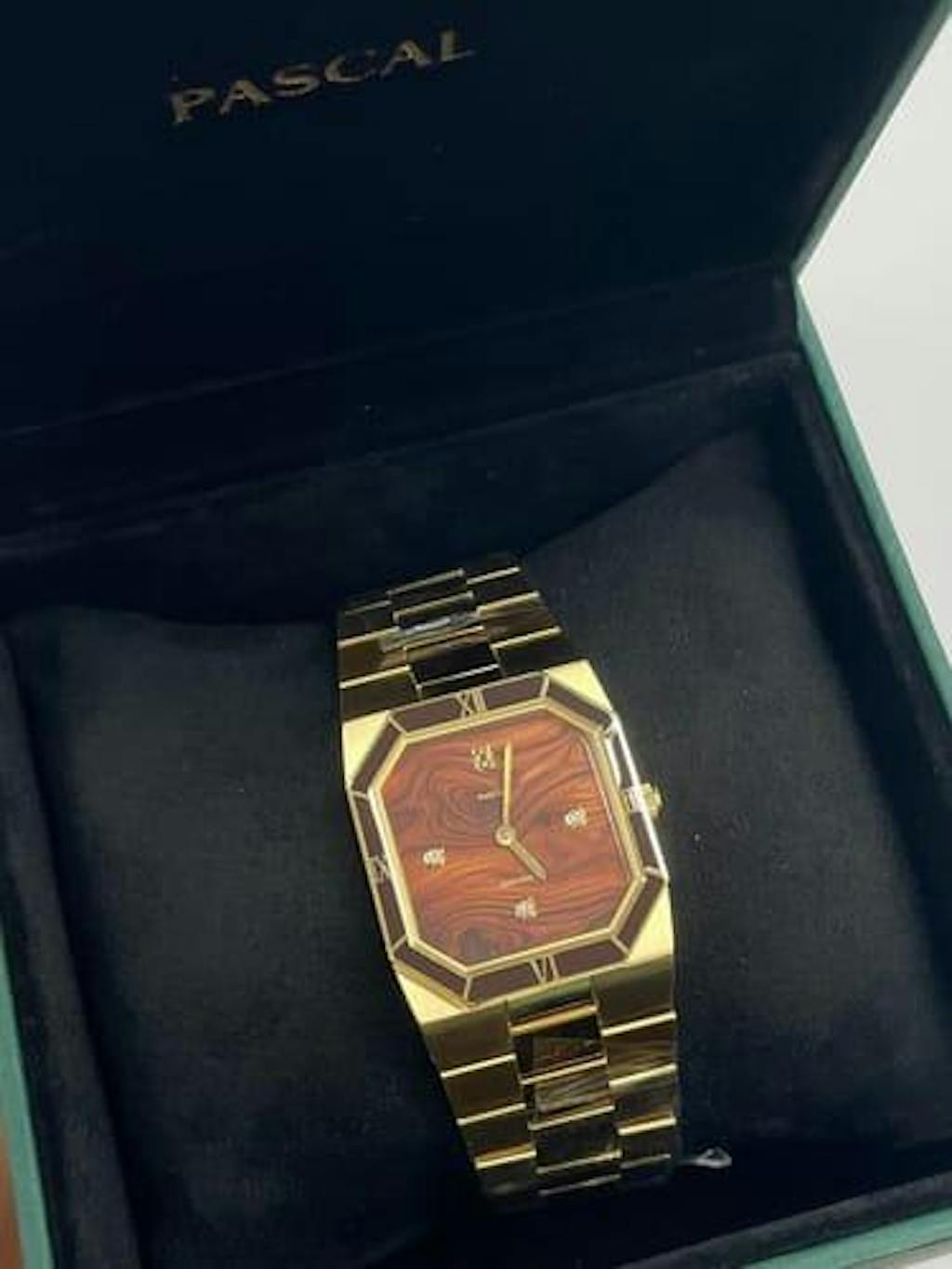 Octagonal Enamel Diamond Watch | PASCAL