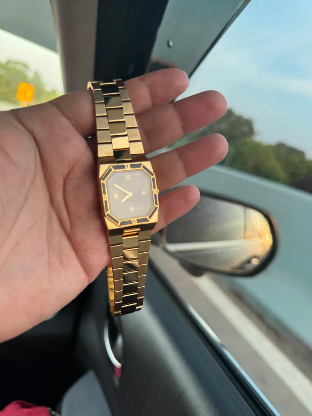 Octagonal Enamel Diamond Watch | PASCAL