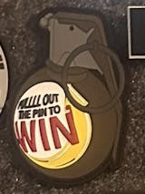 Pull the pin to win Patch + Sticker – PatchPanel