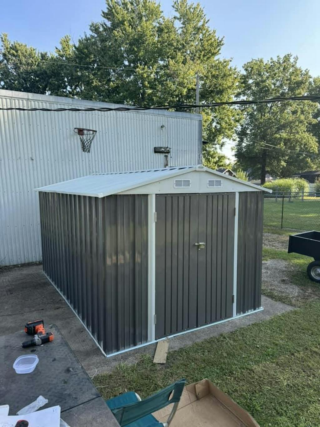 10x10 Metal Storage Shed with Floor (Optional)