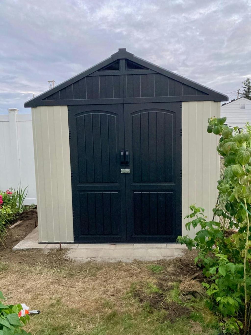 8x12 Plastic Storage Shed with Floor | Patiowell
