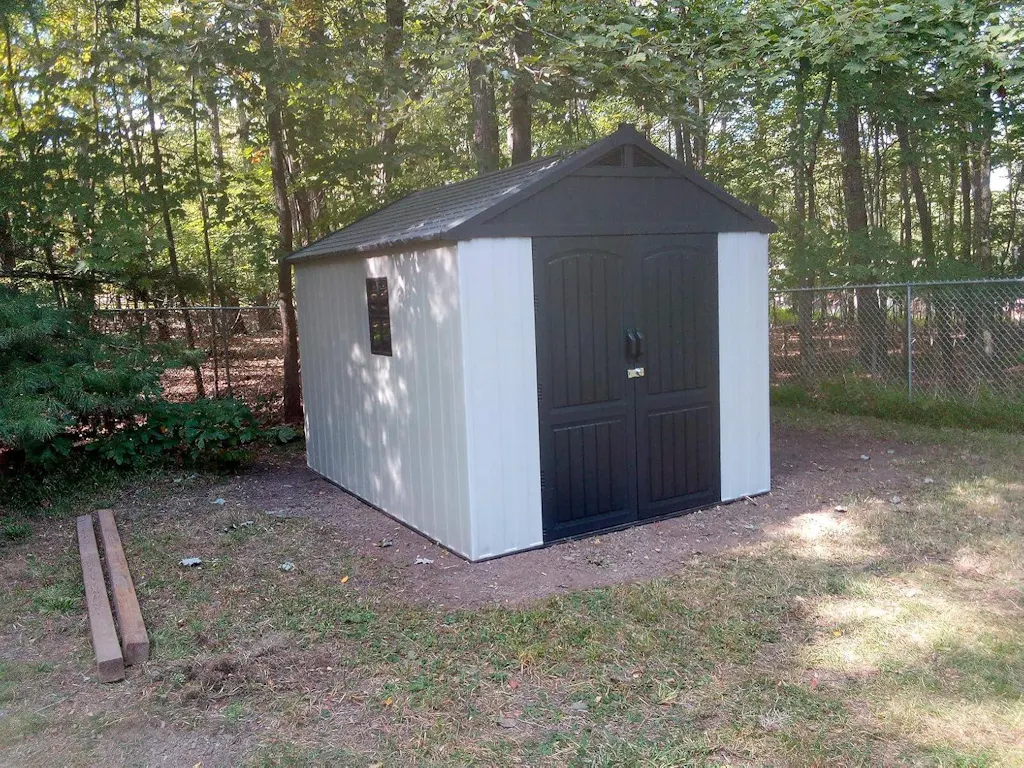 8x12 Plastic Storage Shed with Floor | Patiowell
