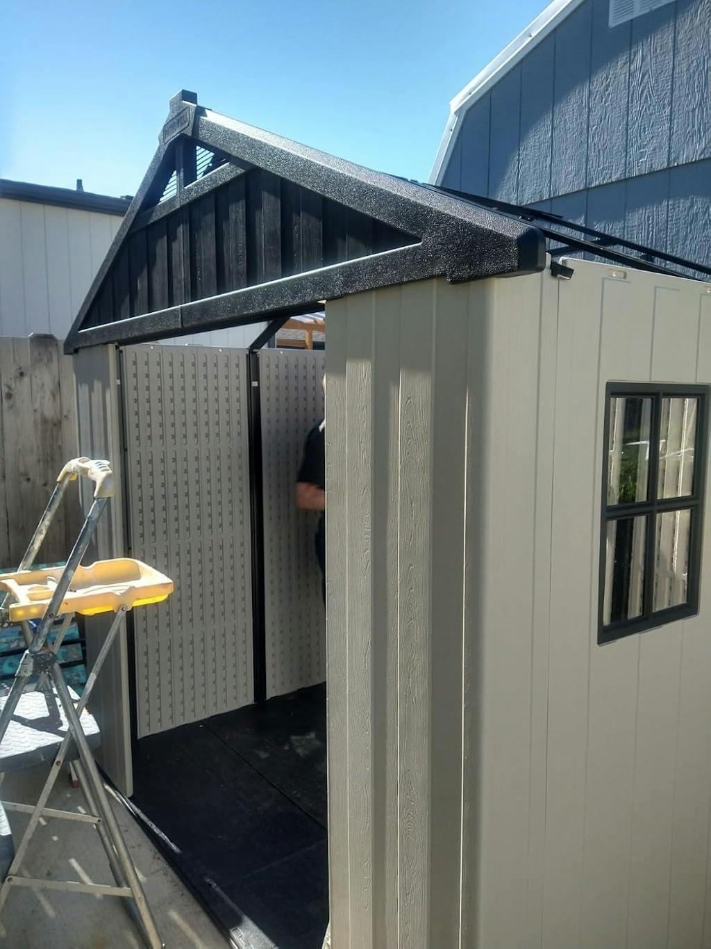 8x12 Plastic Storage Shed with Floor | Patiowell