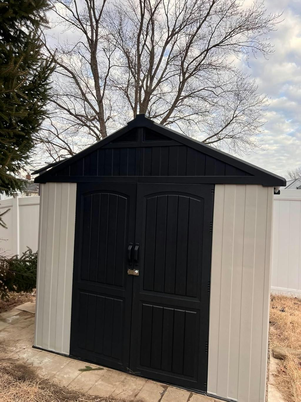 8x12 Plastic Storage Shed with Floor | Patiowell