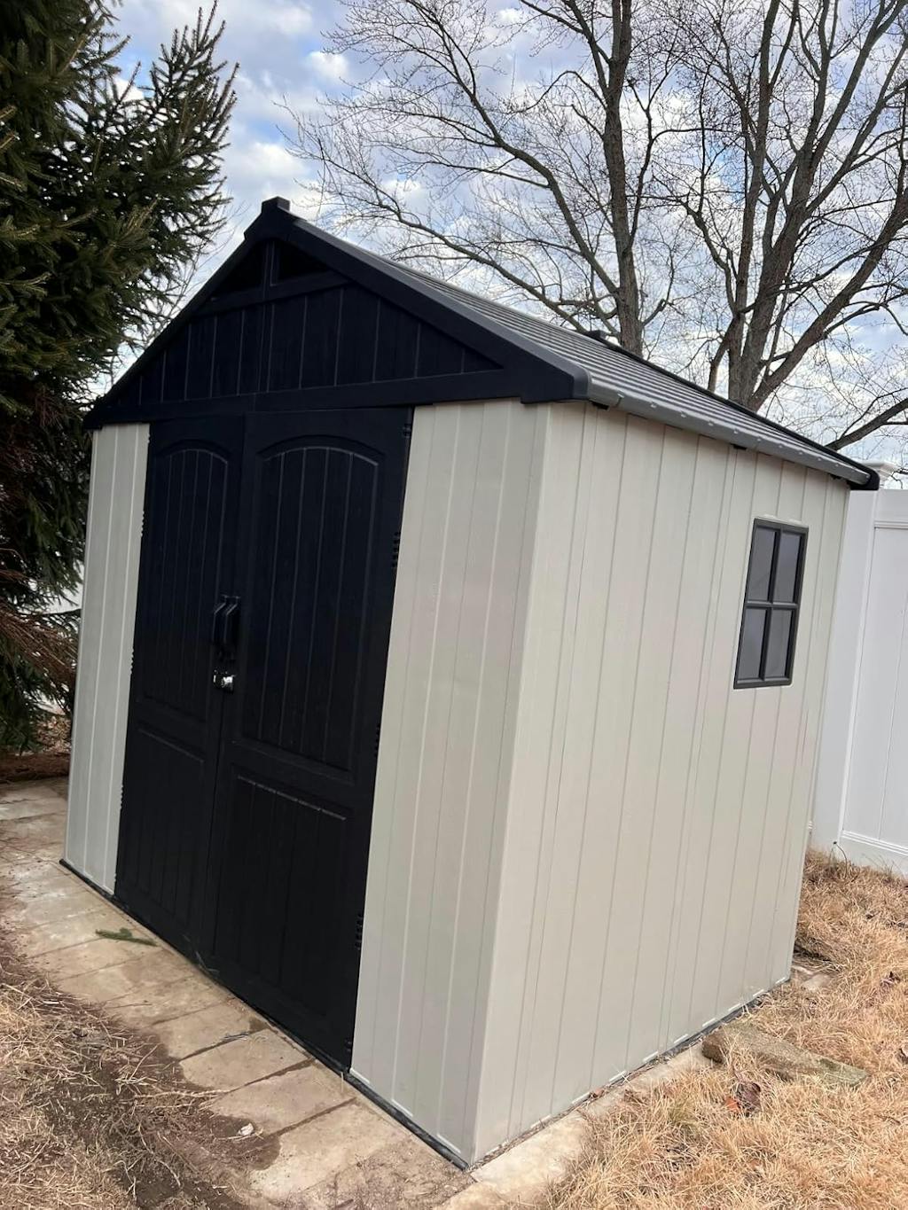8x12 Plastic Storage Shed with Floor | Patiowell