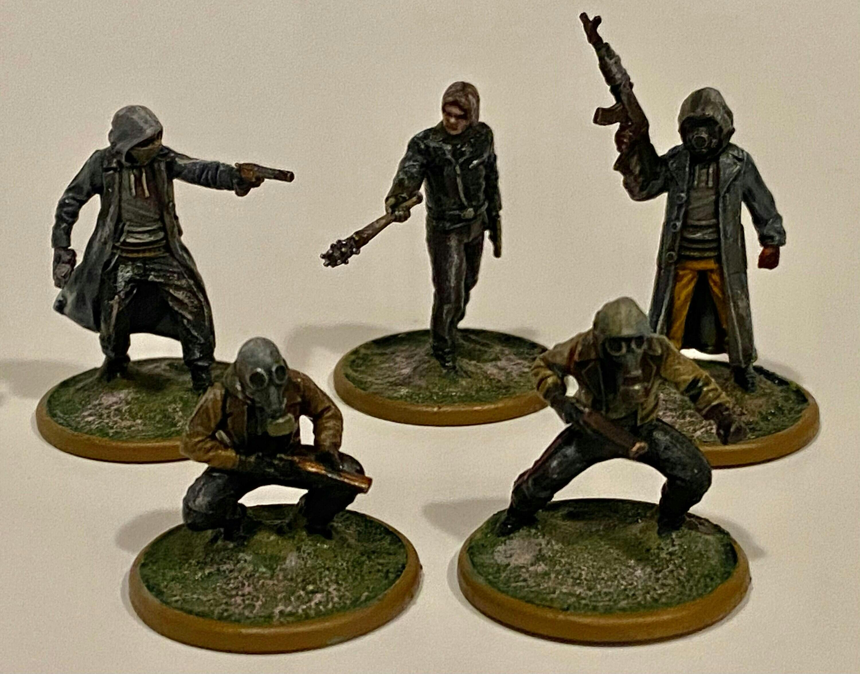 Bandit Male Stalkers - Post Apocalyptic Miniature for Zona Alfa - Fall