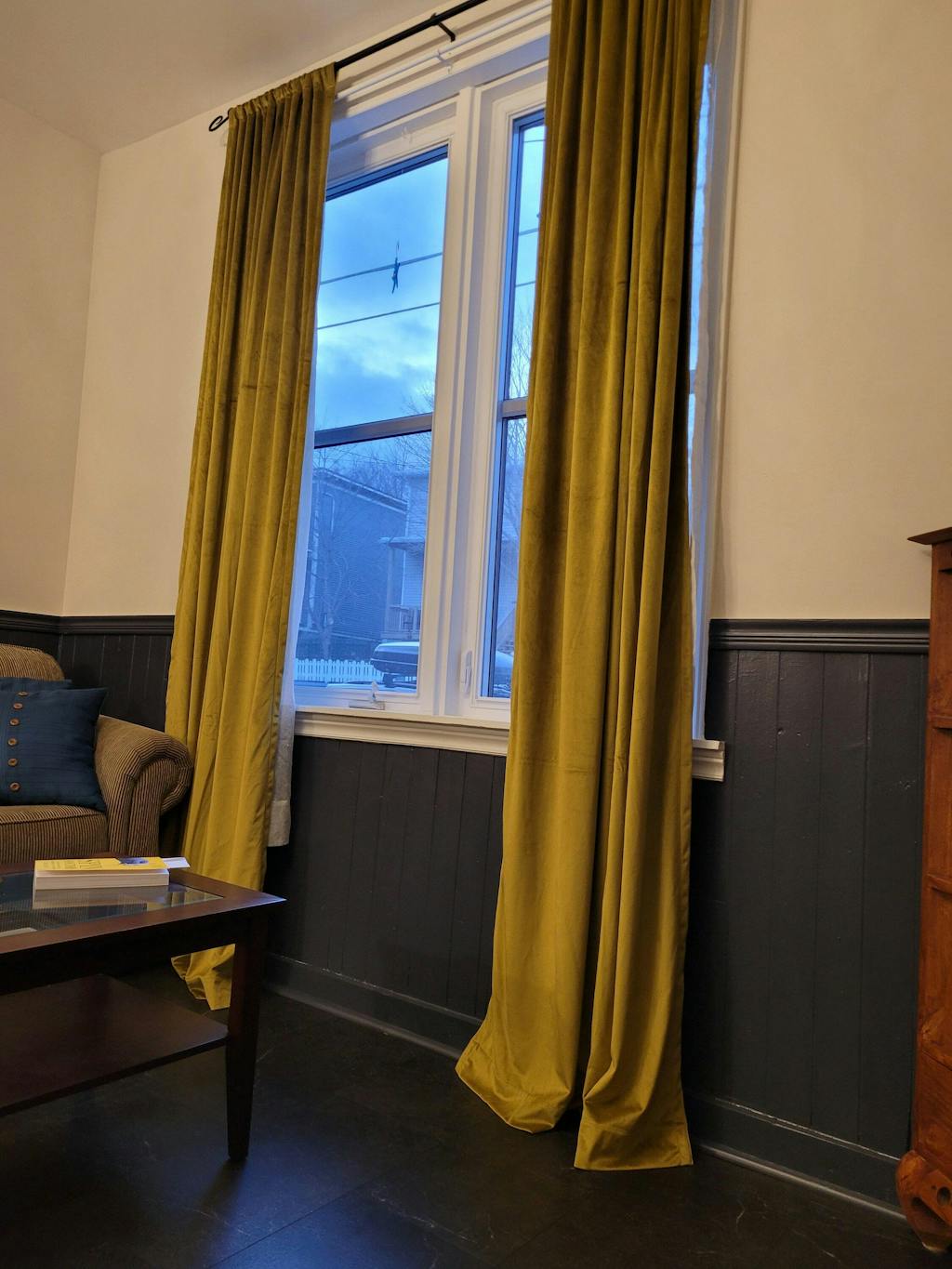 Gold Green Velvet Custom Curtain – Pattern Homes