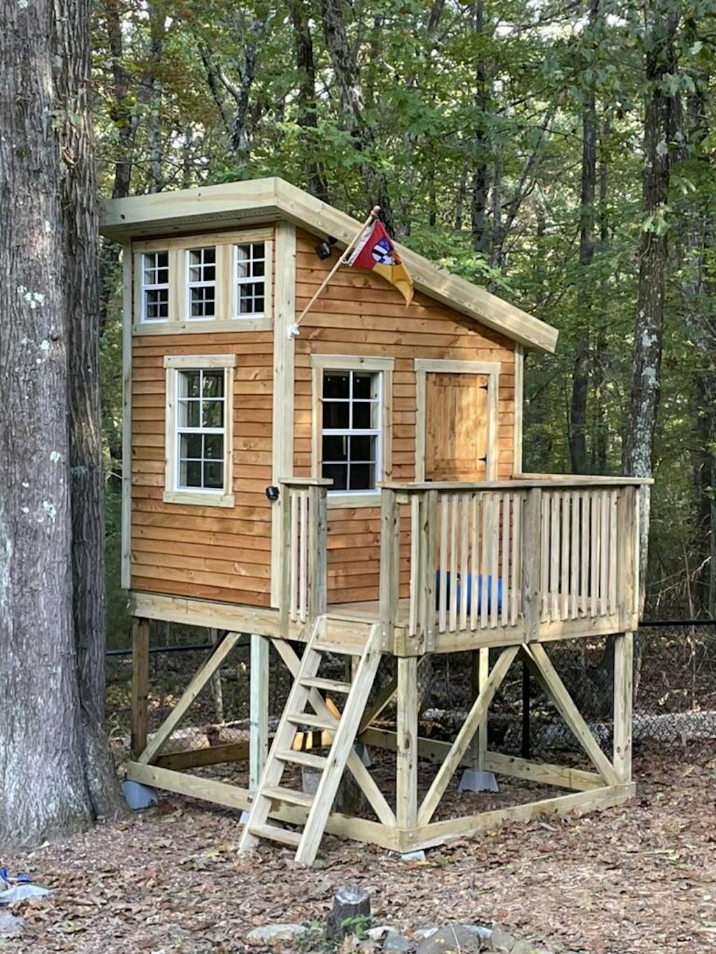 Secret Clubhouse Plan | Elevated 8x10 Lean-to DIY Project for Kids ...