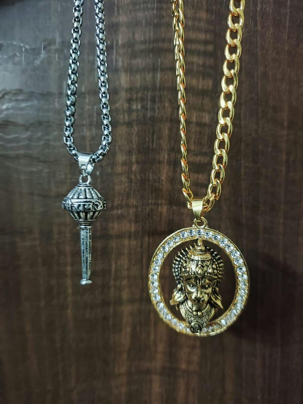 Gold-Plated Rudraksha Om Shiva Trishool Necklace - Spiritual Pendant ...