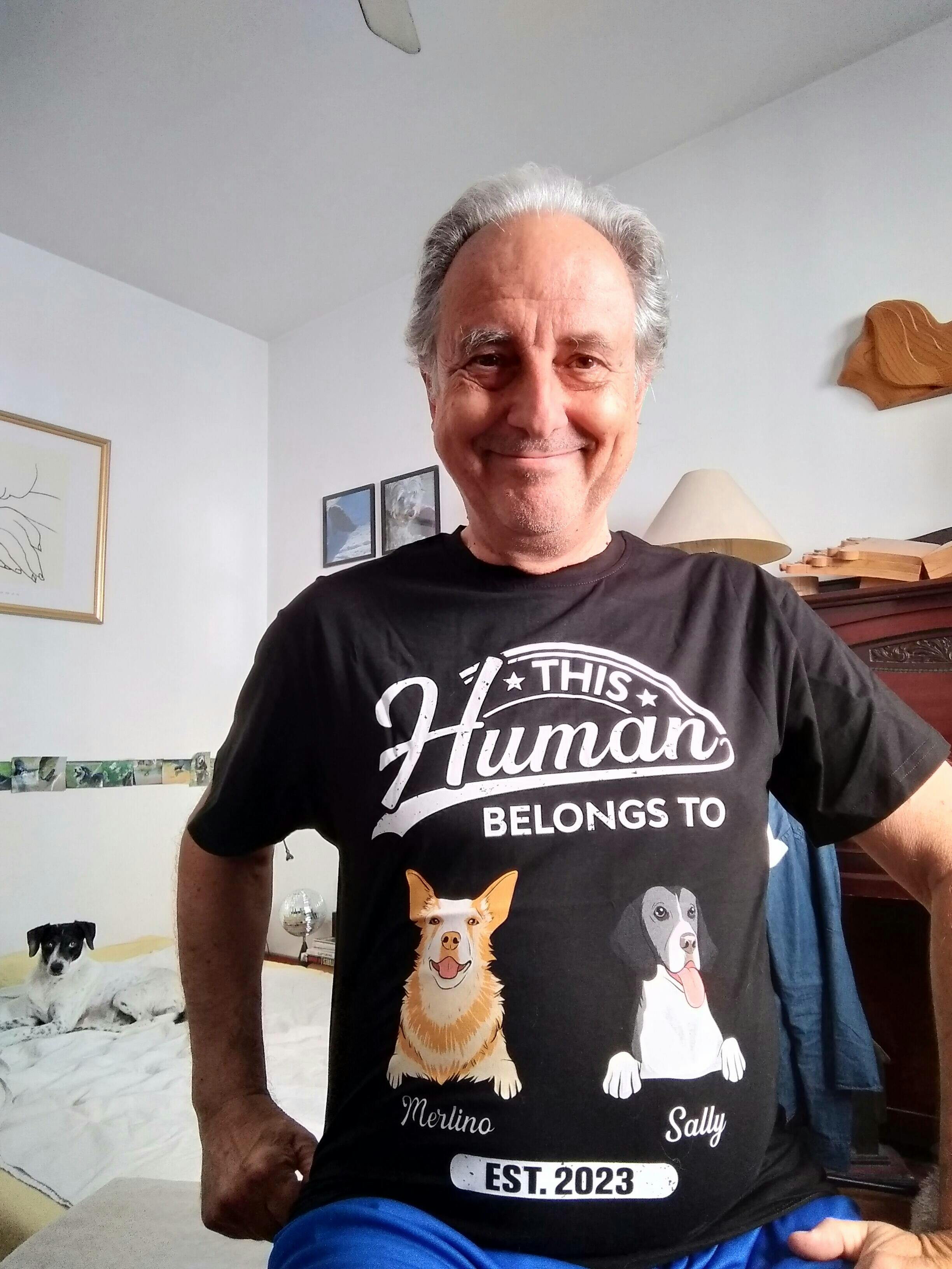 Human Belongs To Dog Version 2 - Personalized Custom Unisex T-shirt ...