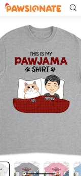 Pawjama Shirt - Personalized Custom Unisex T-shirt – PAWSIONATE