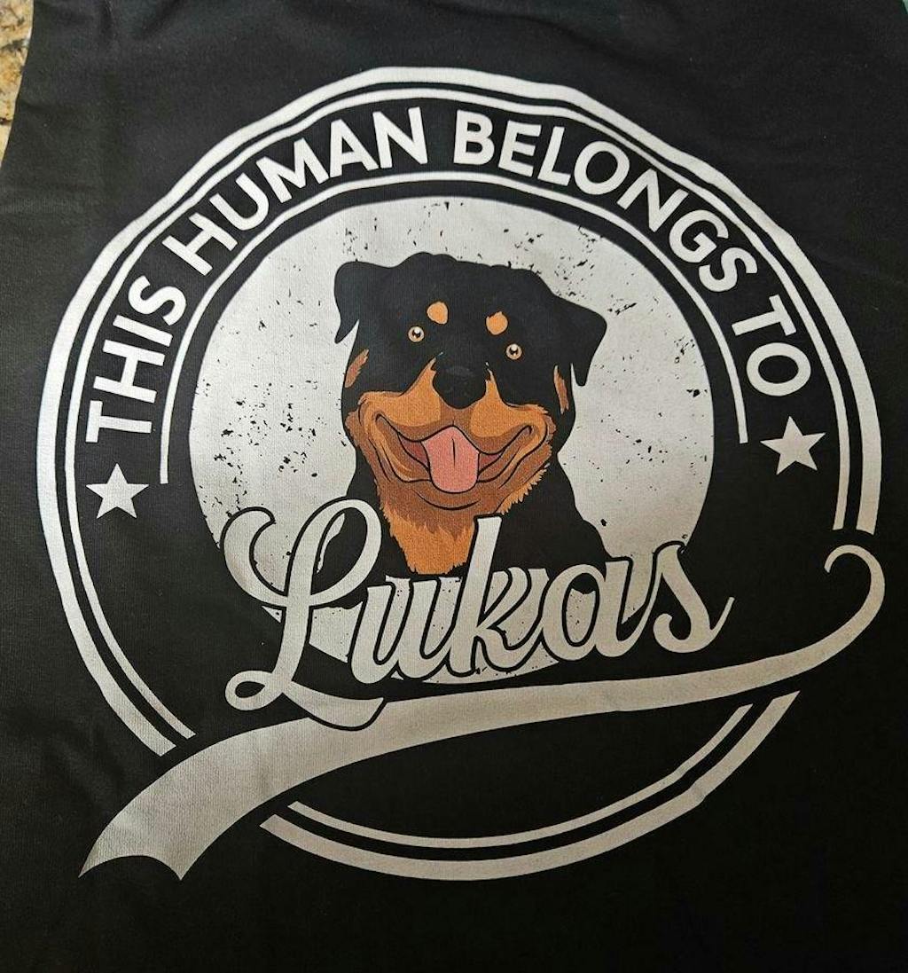 Human Belongs To Dog Version 2 - Personalized Custom Unisex T-shirt ...