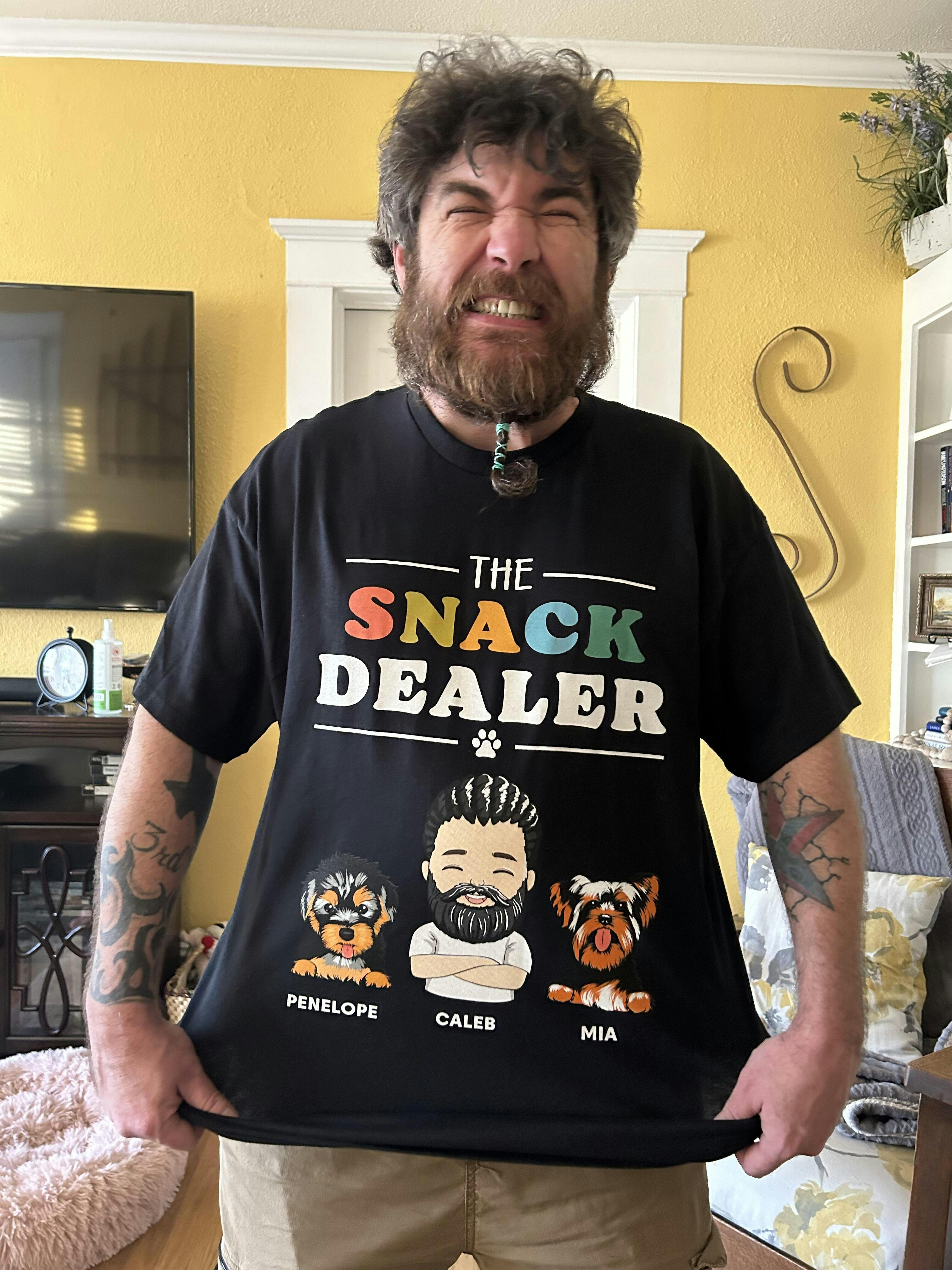 The Snack Dealer - Personalized Custom Unisex T-shirt – PAWSIONATE