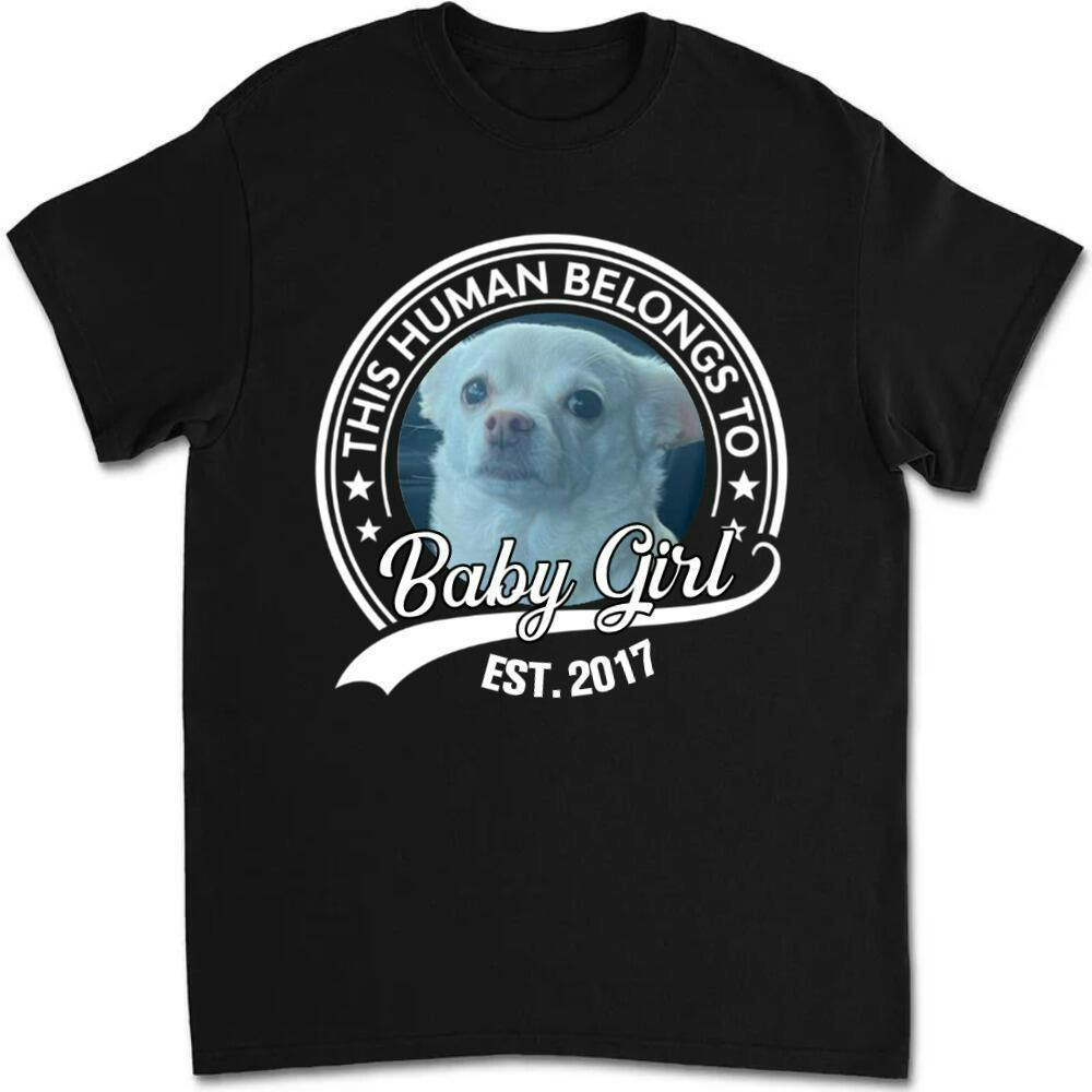 Human Belongs To Dog Version 2 - Personalized Custom Unisex T-shirt ...