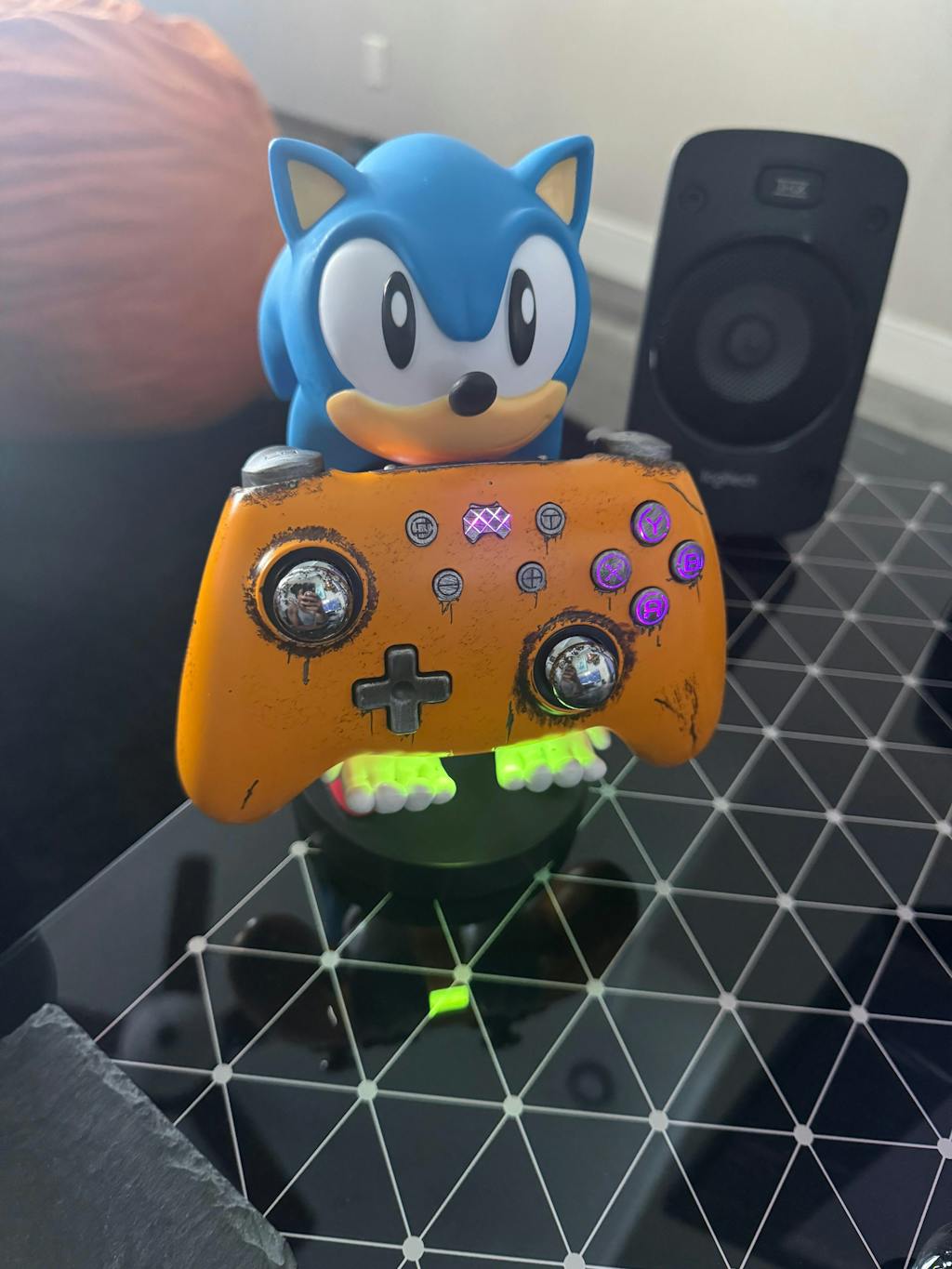 Metal Crush Defender Battle-Damaged Controller With K-Silver TMR Joysticks