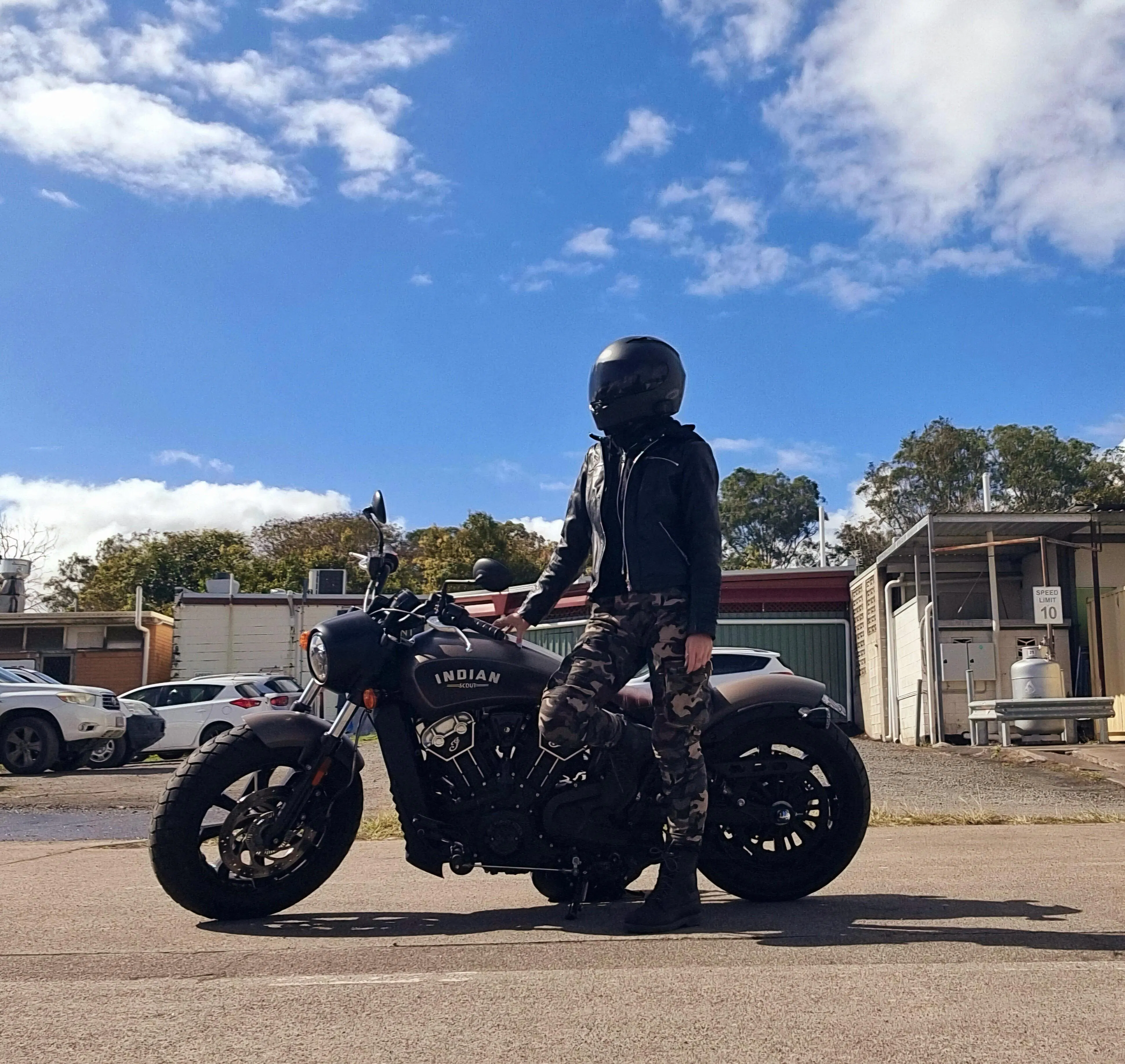 MotoGirl | Lara Cargo Pants - Olive | Peak Moto