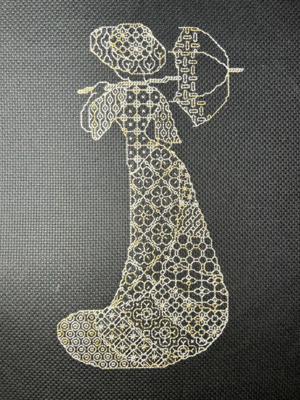 Blackwork Pattern - Blackwork Lady Pattern – Peppermint Purple