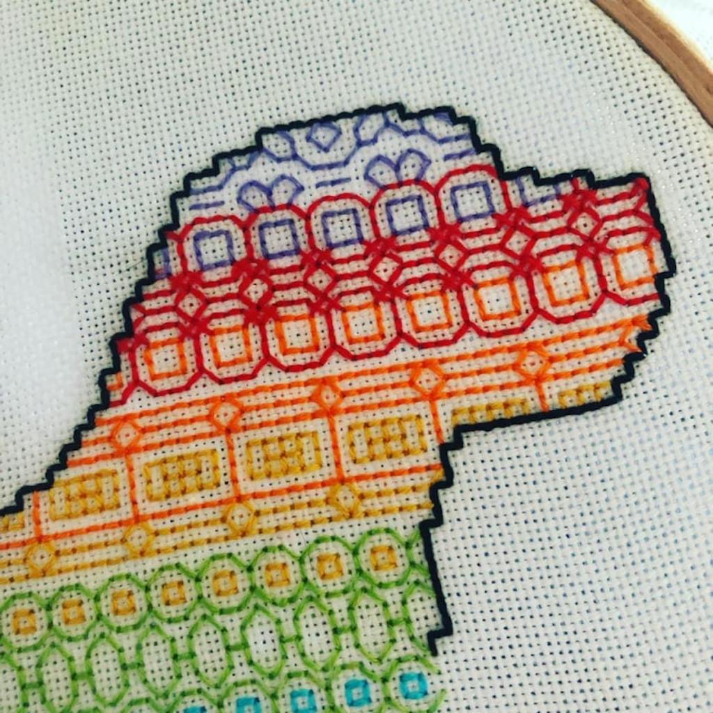 Blackwork Pattern - Labrador – Peppermint Purple