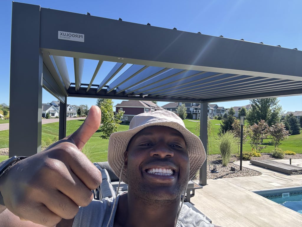 Motorized Roof Pergola Kit with Lighting | Skydance S2 | PERGOLUX