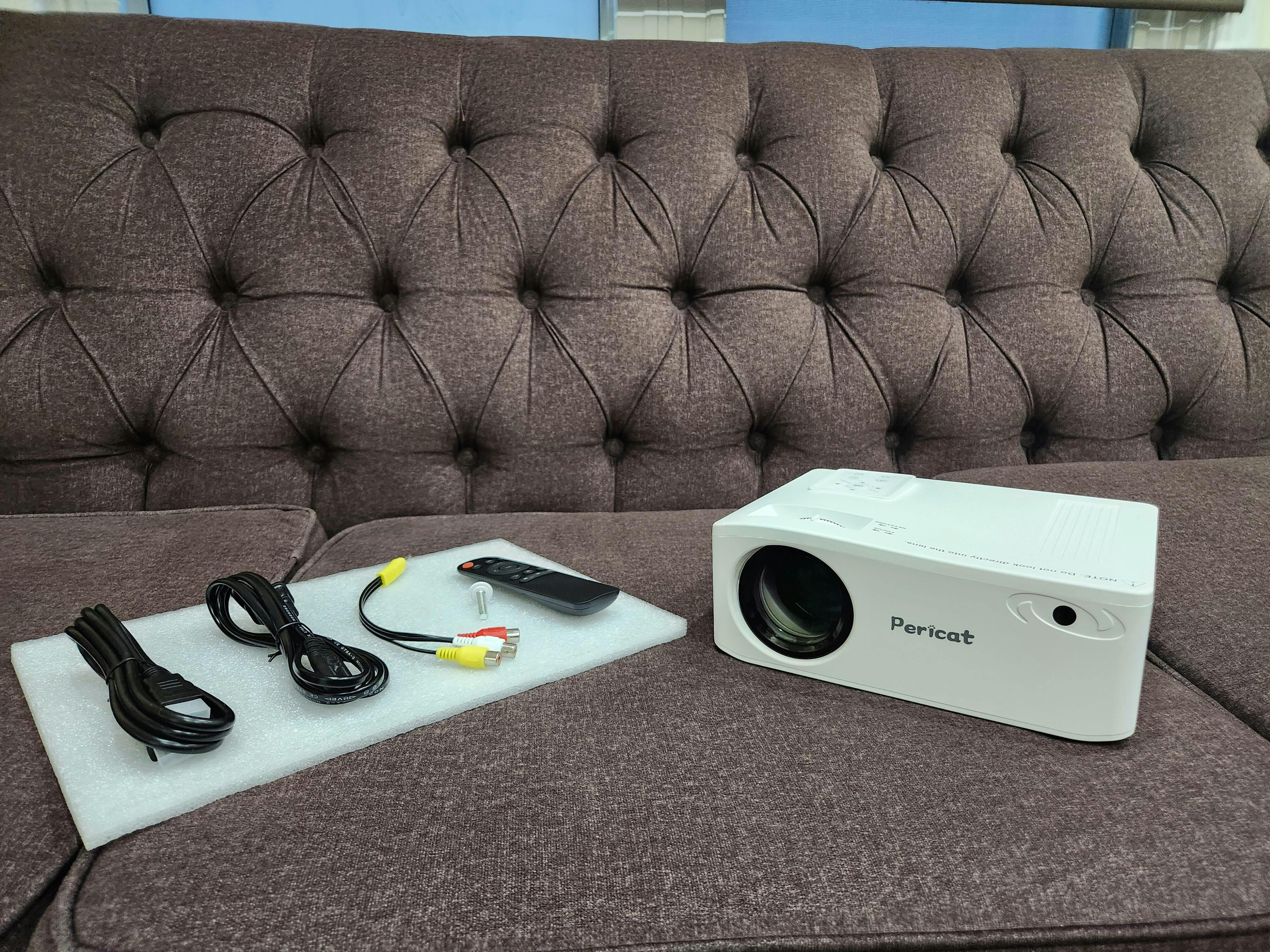 Pericat PT01 Native 1080P Outdoor Movie Projector with 350" Display