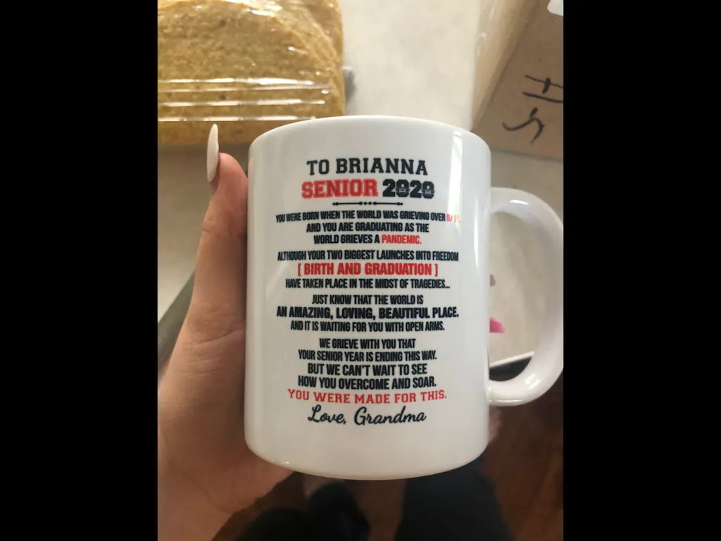 To My SENIOR 2020 Personalized Coffee Mug, Custom Graduation Gift ...