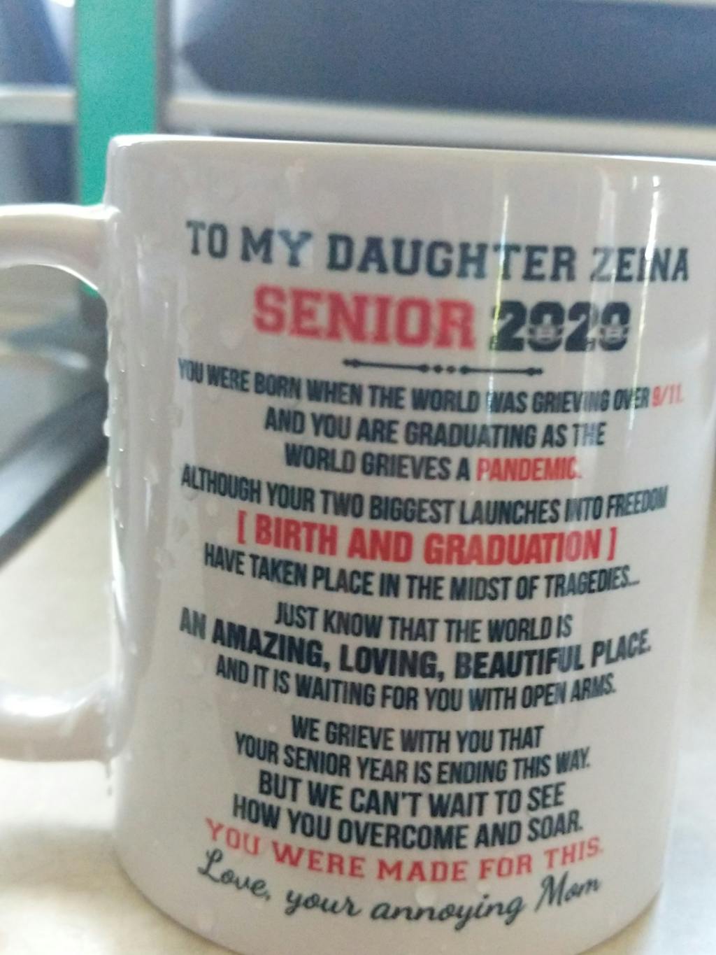 To My SENIOR 2020 Personalized Coffee Mug, Custom Graduation Gift ...