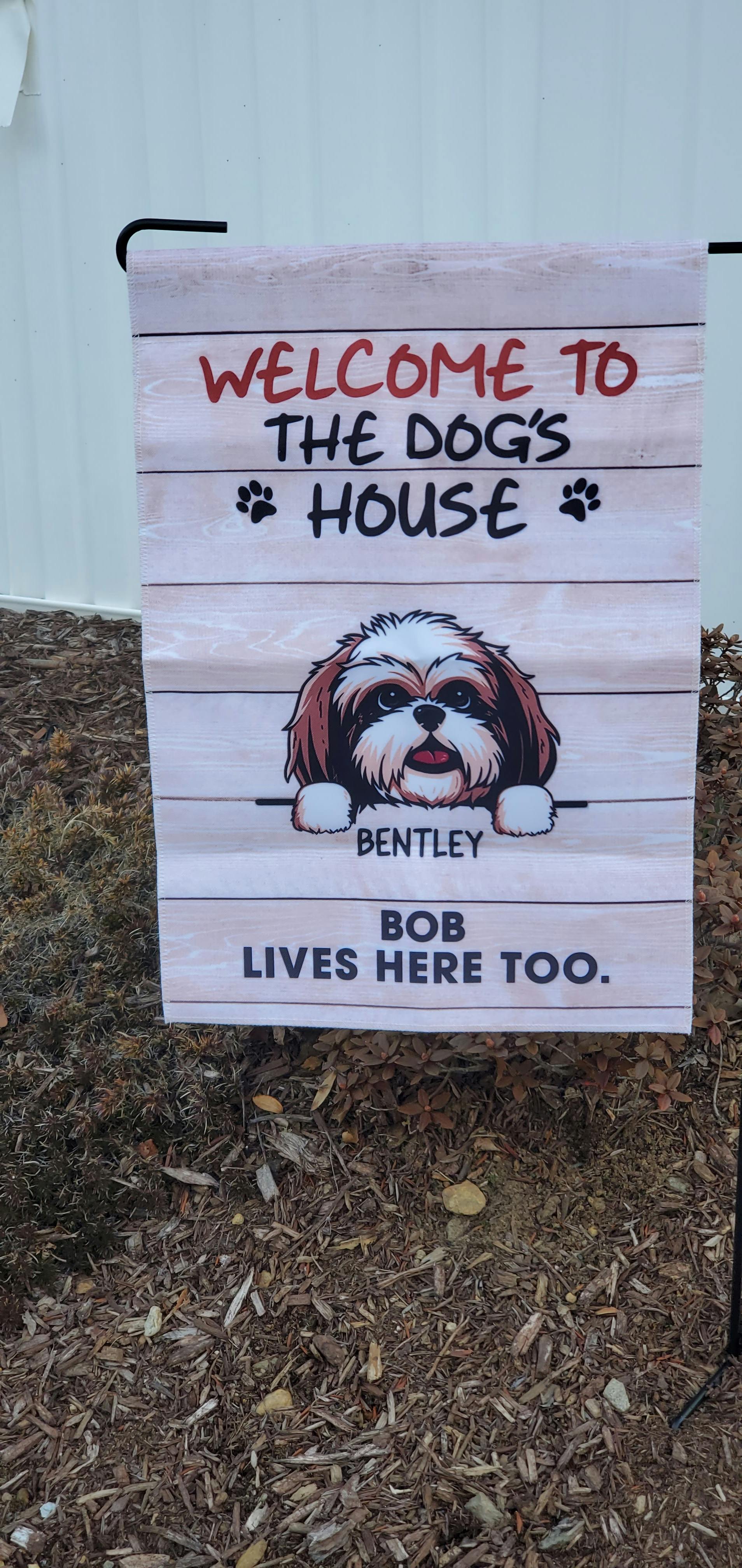 Welcome To The Dog House, Custom Flags, Christmas Printing Dog Flags ...