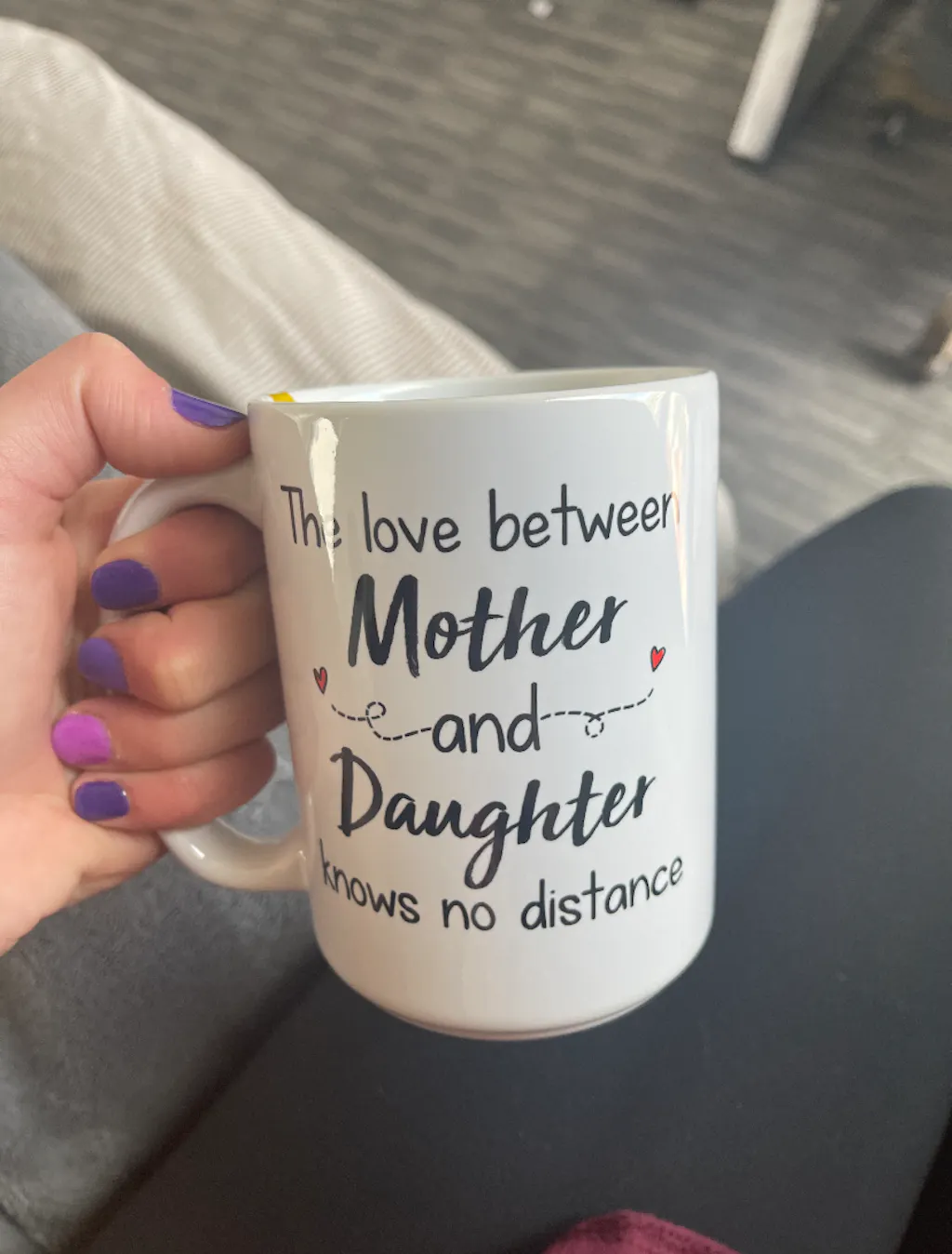 Long Distance Mother and Daughter Quotes Personalized State Colors Cof ...