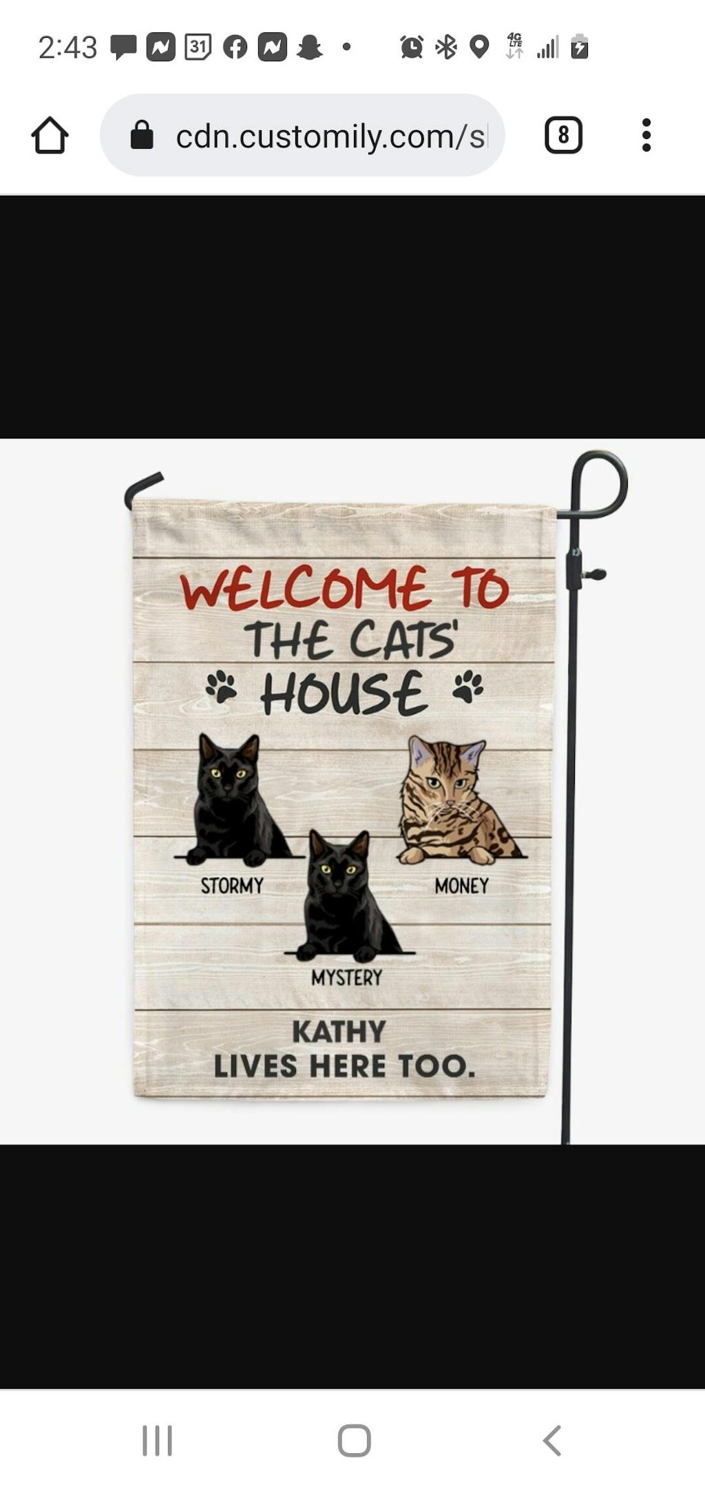 Welcome To The Cat House, Custom Flags, Personalized Cat Decorative Ga ...