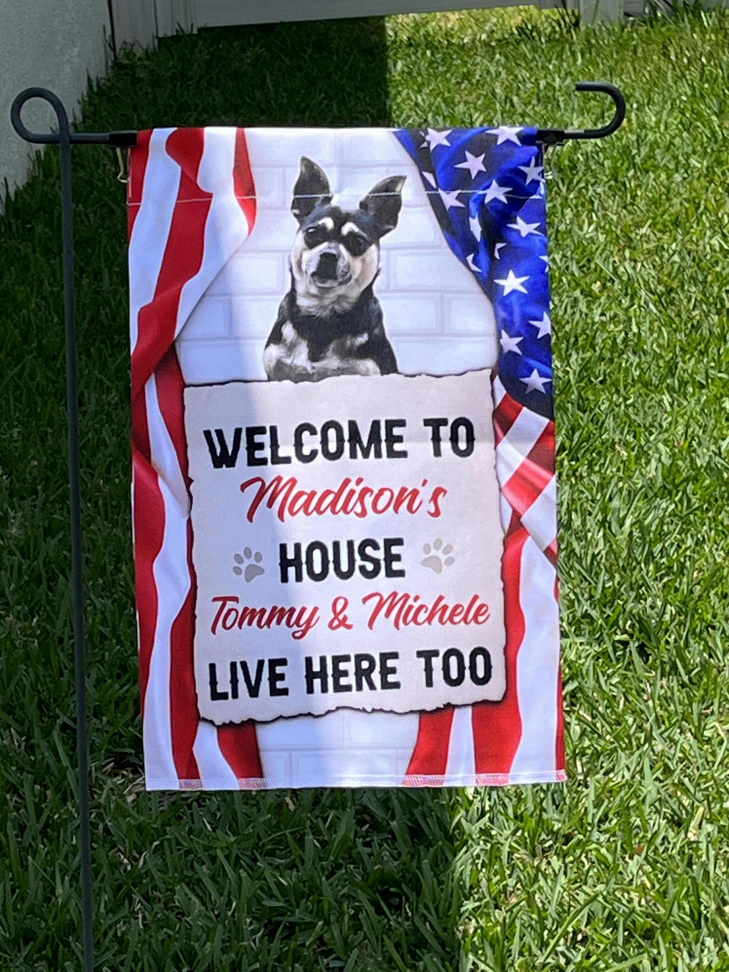 Welcome To The Dog House, Personalized Garden Flags, Gifts For Dog Lov ...