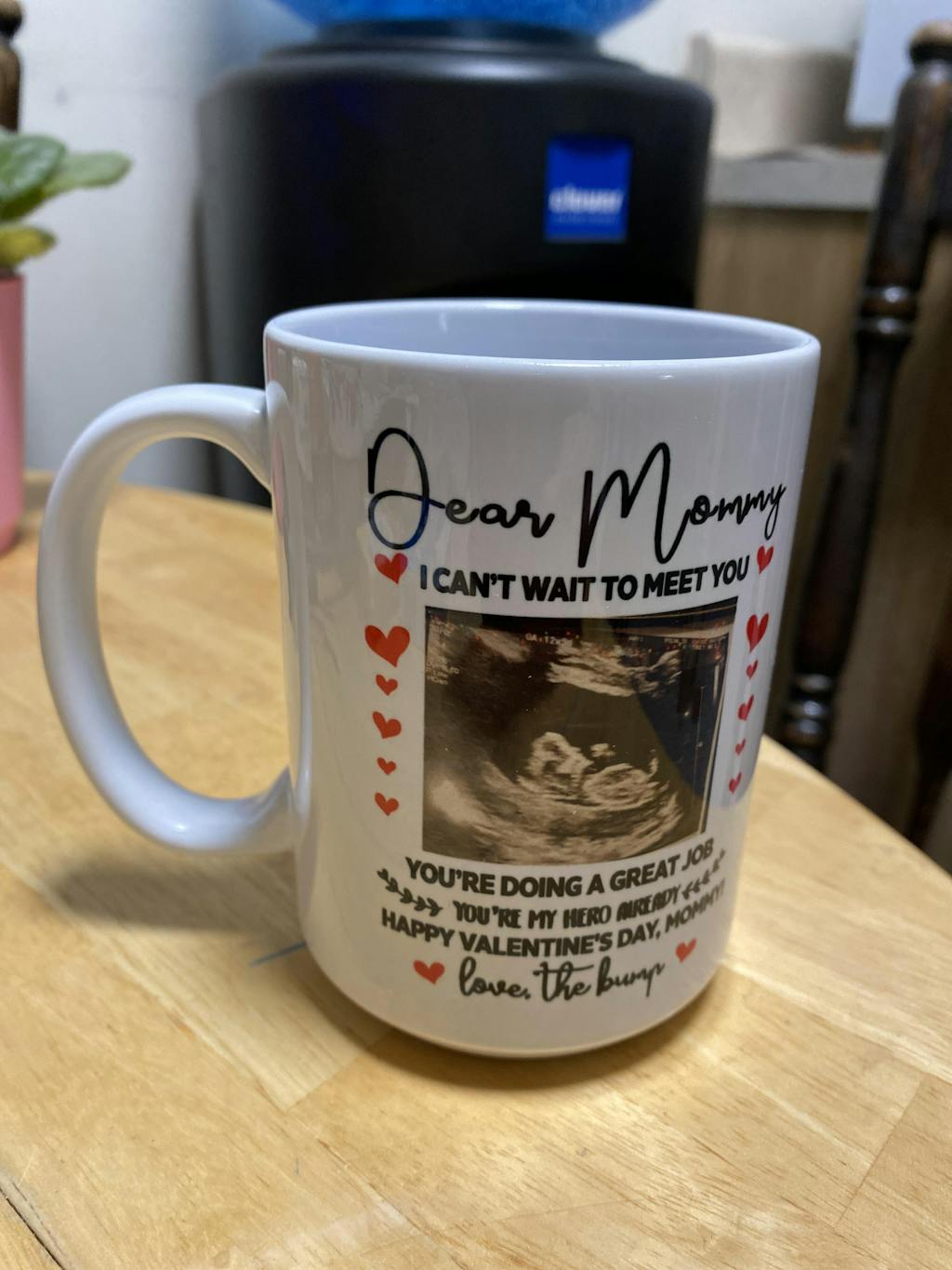 Personalized Mommy Happy Valentine’s Day The Bump Mug Gift For Mom ...
