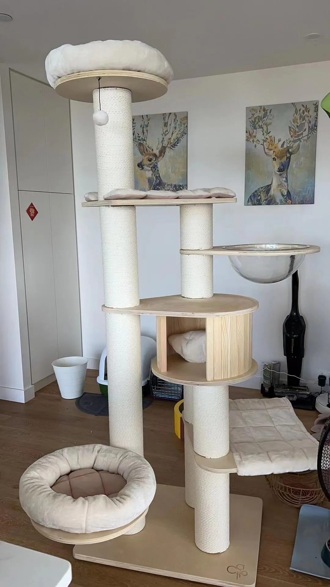 CATIO Solid Wood Climbing Post Scratcher Cat Tree 198cm | Petso Au