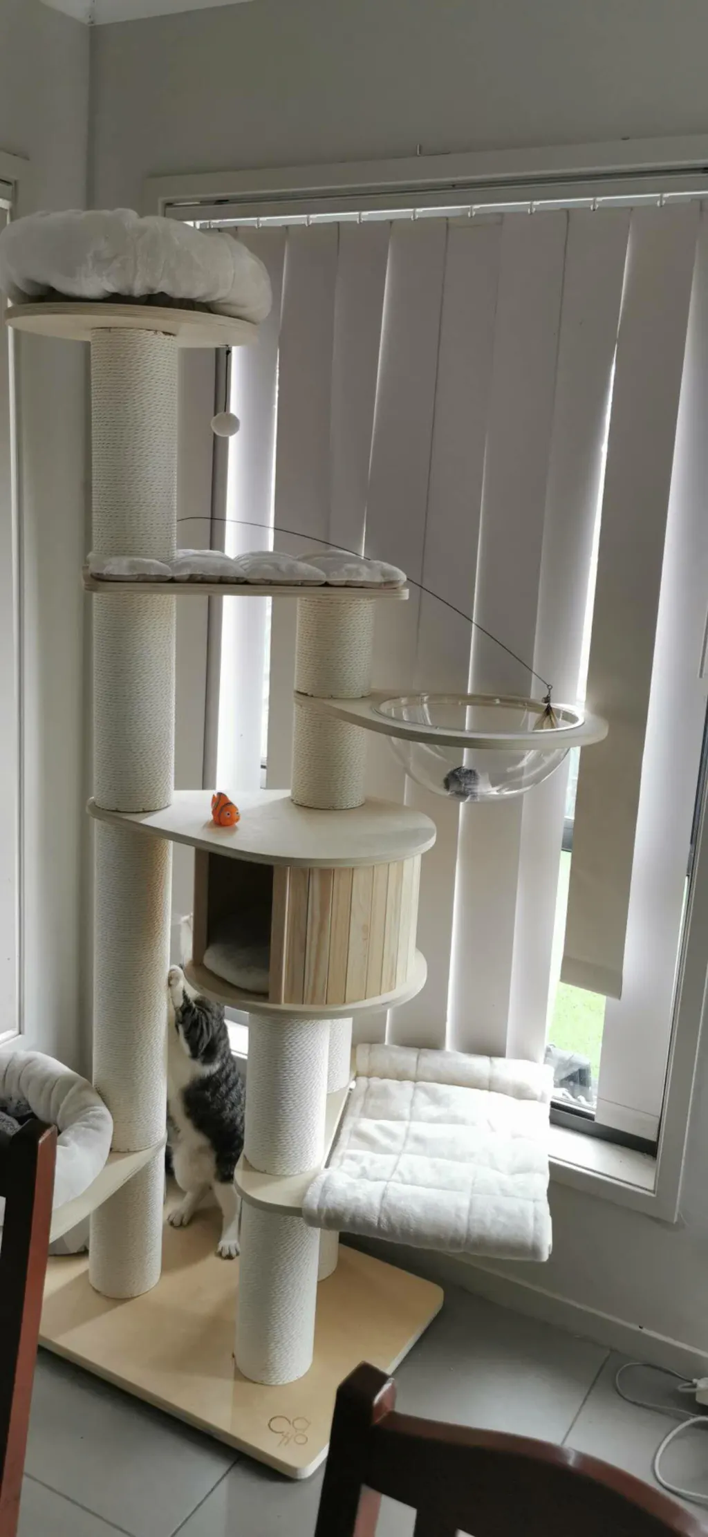 CATIO Solid Wood Climbing Post Scratcher Cat Tree 198cm | Petso Au