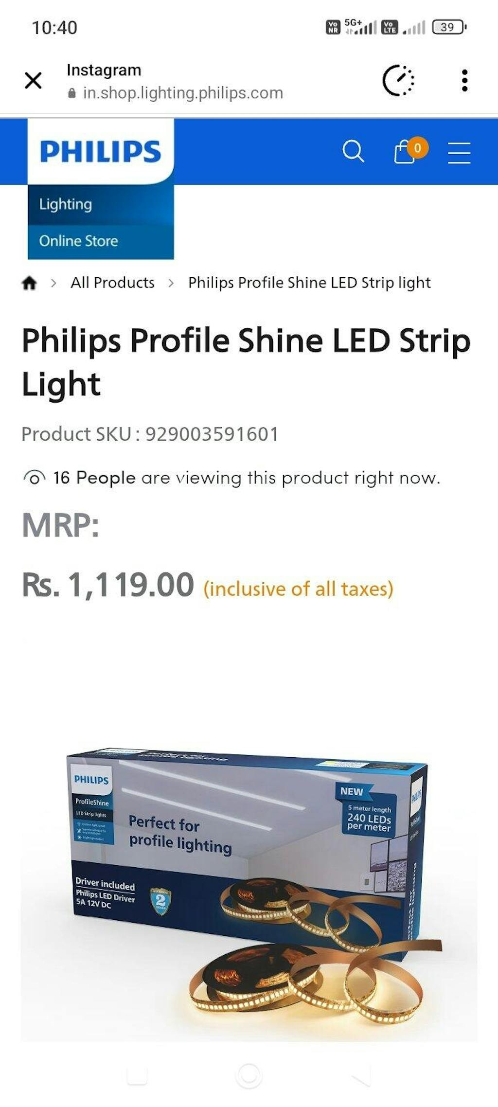 Buy Philips Profile Shine LED Strip light online in India | Philips lighting – Philips lighting ...